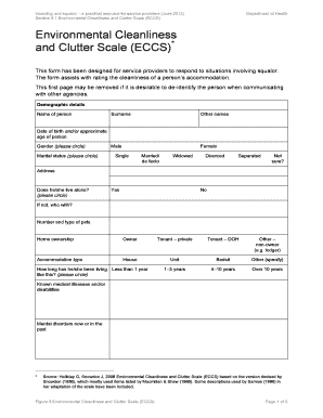 Fillable Online Environmental Cleanliness and Clutter Scale Fax Email ...