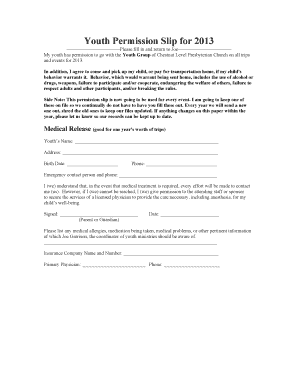Fillable Online LOCK-IN Permission Slip - Christian Life Center of San ...