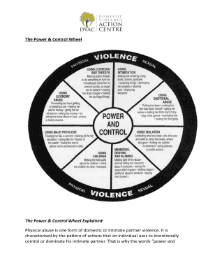 Fillable Online Power & Control Wheel - Domestic Violence Action Centre ...