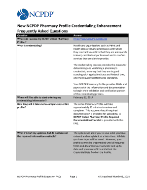 Fillable Online New NCPDP Pharmacy Profile Credentialing Enhancement ...