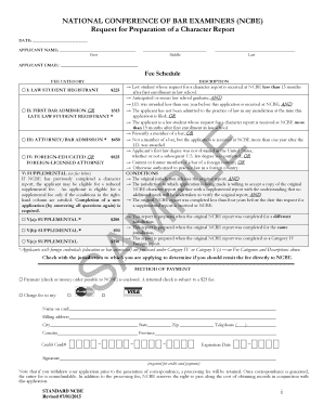 Fillable Online Character and Fitness - NCBE Fax Email Print - pdfFiller