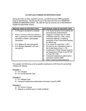 Fillable Online acceptable forms of identification - NIST Fax Email ...