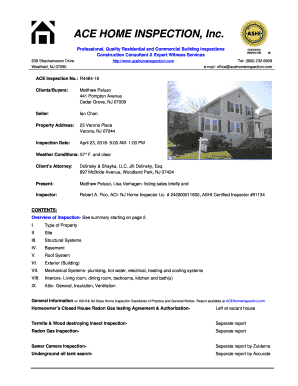 Fillable Online ACE HOME INSPECTION, Inc Fax Email Print - pdfFiller