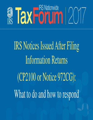 Fillable Online IRS Notices Issued After Filing Information Returns ...