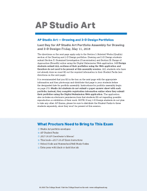Fillable Online AP Studio Art Brochure 2017-18 - AP Central - The ...