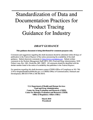 Fillable Online Standardization of Data and Documentation Practices for ...