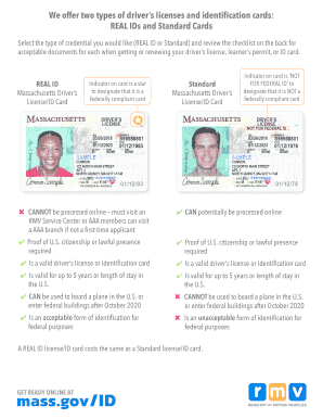 Fillable Online REAL ID vs. Standard Document Checklist Fax Email Print ...