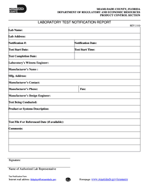 Fillable Online Test Notification Form Fax Email Print - pdfFiller