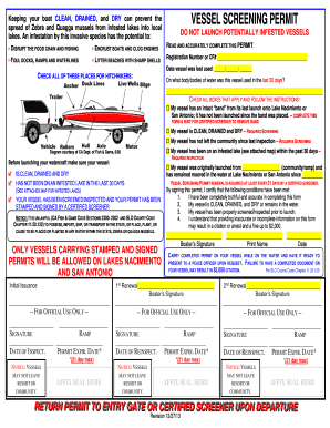 Fillable Online Boat Launch Permit Revamp v4.doc Fax Email Print ...