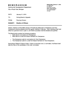 Fillable Online Memo - Election of Officers Fax Email Print - pdfFiller