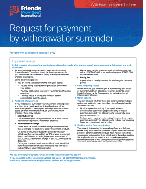 Fillable Online Withdrawal or surrender form Fax Email Print - pdfFiller