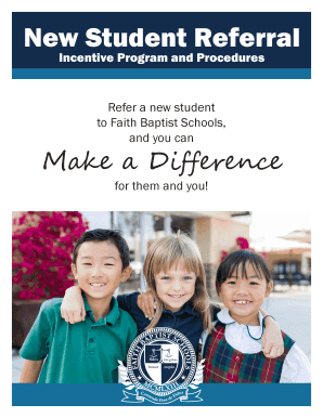 Fillable Online New Student Referral Fax Email Print - pdfFiller