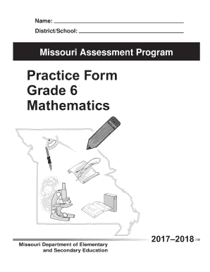 Fillable Online dese mo MAP Grade-Level Assessment Practice Fom Math ...