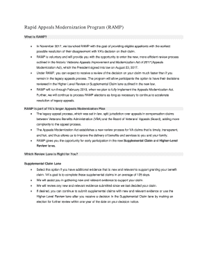 Fillable Online Rapid Appeals Modernization Program (RAMP) Fax Email Print - pdfFiller