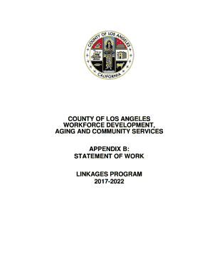 Fillable Online statement of work linkages program 2017 Fax Email Print ...