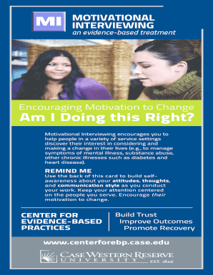 Fillable Online Motivational Interviewing (MI) Reminder Card ...