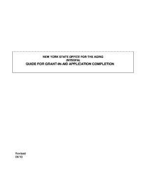 Fillable Online aging ny Guide for Completing Grant-in-Aid Application ...
