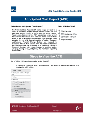 Anticipated Cost Report - Fill Online, Printable, Fillable, Blank ...
