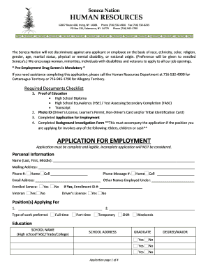 Fillable Online Documents - Seneca Nation of Indians Fax Email Print ...