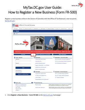 Fillable Online otr cfo dc Form FR-500 Fax Email Print - pdfFiller