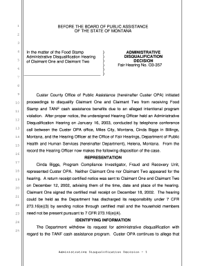 Fillable Online dphhs mt dphhs form no hcs 260a Fax Email Print - pdfFiller