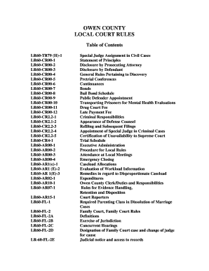 Fillable Online in Local Court Rules - IN.gov Fax Email Print - pdfFiller