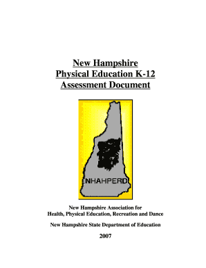 New Hampshire Physical Education K-12 Assessment Document - Fill and ...