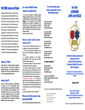 Fillable Online nh NH EMS Laws and Rules Fax Email Print - pdfFiller