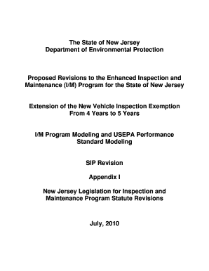 Fillable Online nj Proposed Revisions to the Enhanced Inspection and ...