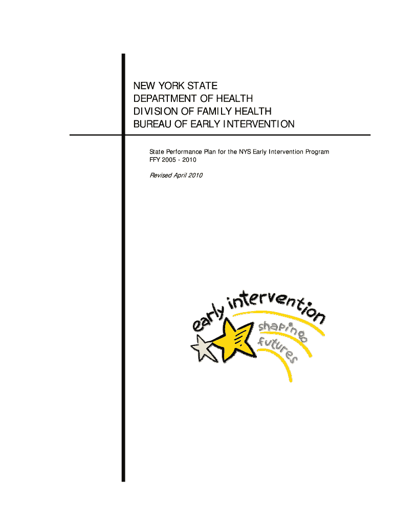 Fillable Online State Performance Plan for the New York State Early ...