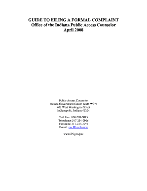 Fillable Online Guide to Filing a Formal Complaint Fax Email Print ...