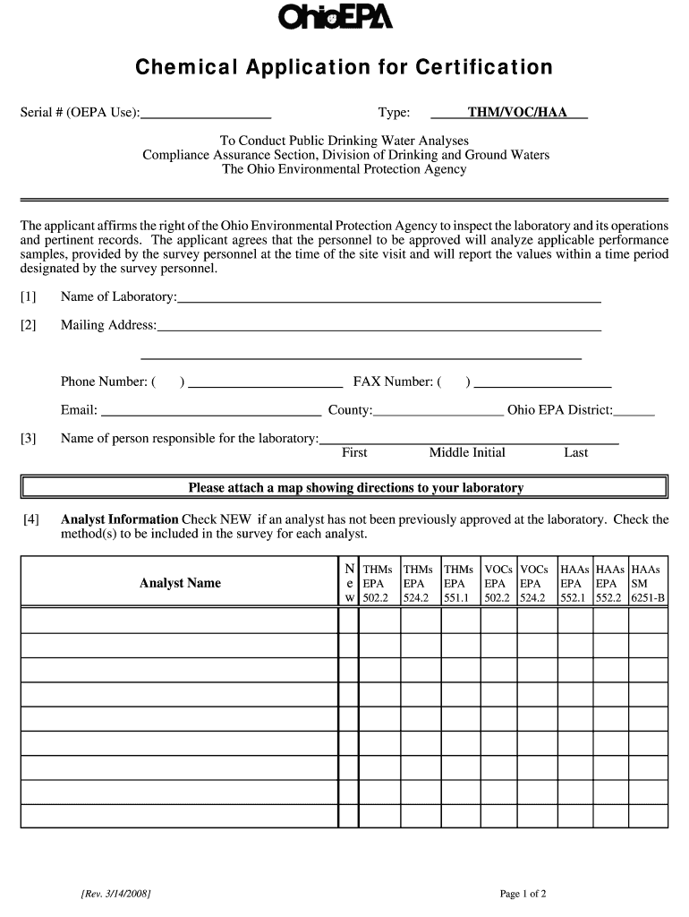 THM VOC - Ohio EPA - epa ohio: Fill out & sign online | DocHub