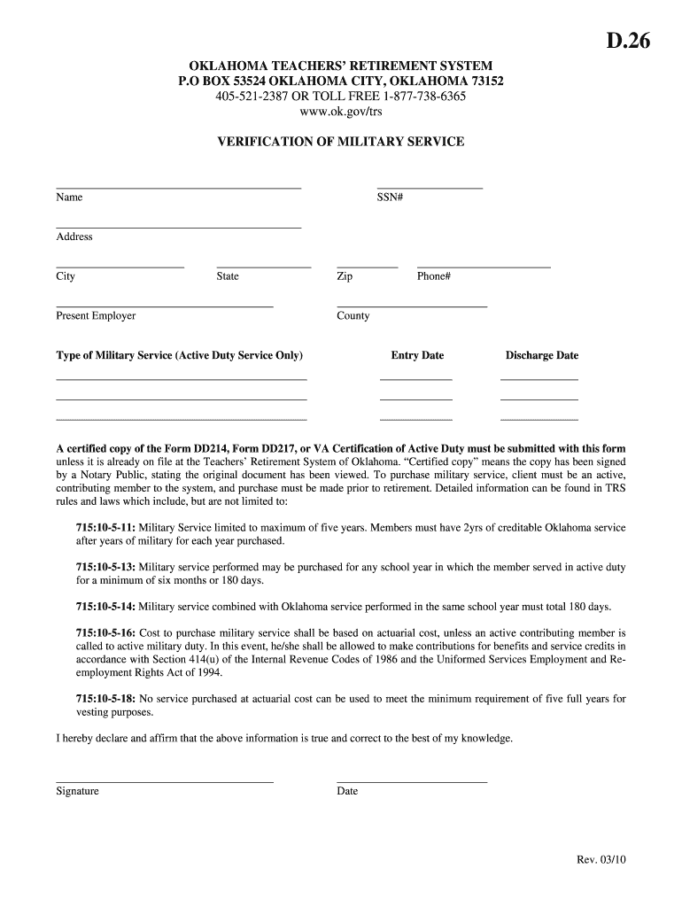 Fillable Online Military Service Verification Form Fax Email Print ...