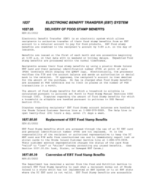 Fillable Online Delivery of Food Stamp Benefits Fax Email Print - pdfFiller