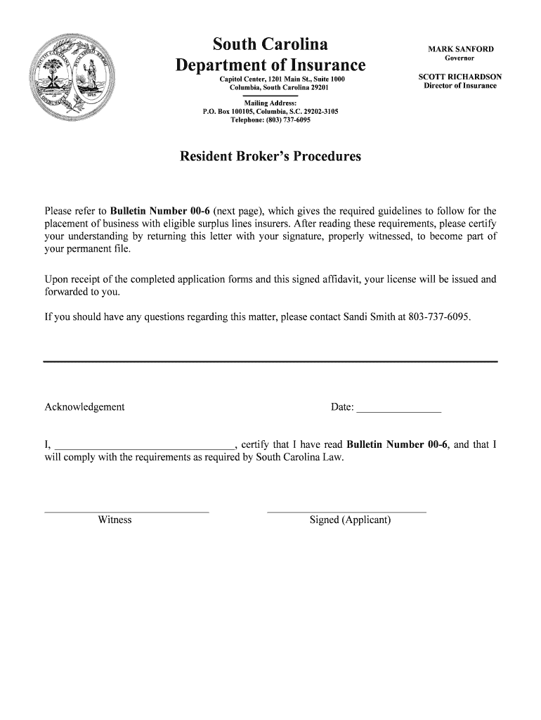 Fillable Online Bulletin Number 00-6: Revised Guidelines and Reporting ...