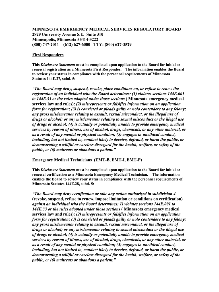 Fillable Online emsrb state mn emsrb Fax Email Print - pdfFiller
