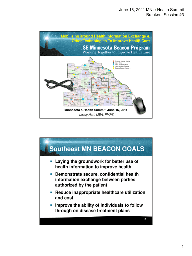 Fillable Online health state mn Southeast MN BEACON GOALS - Minnesota Department of Health ...