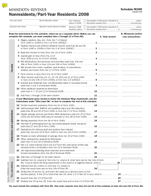 Fillable Online Schedule M1NR Fax Email Print - pdfFiller