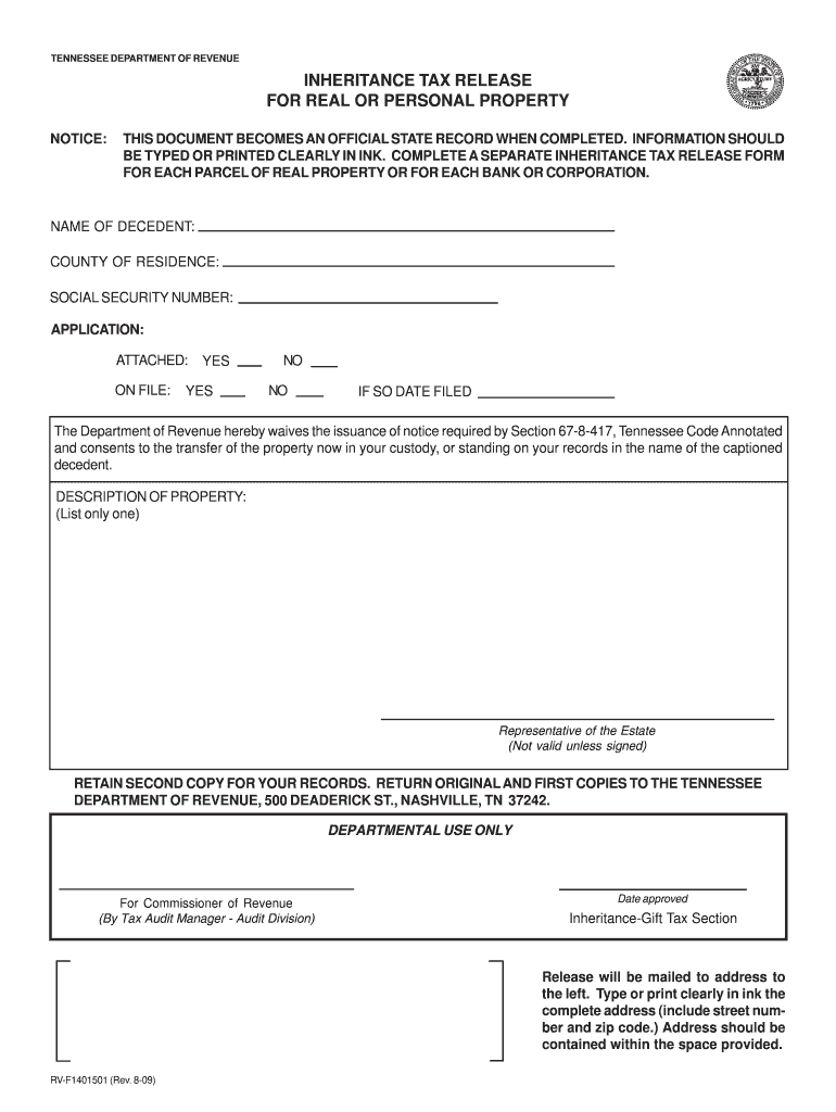 Tennessee rv f1401501 form: Fill out & sign online | DocHub