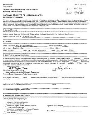 Fillable Online dhr virginia United States Department of the Interior ...