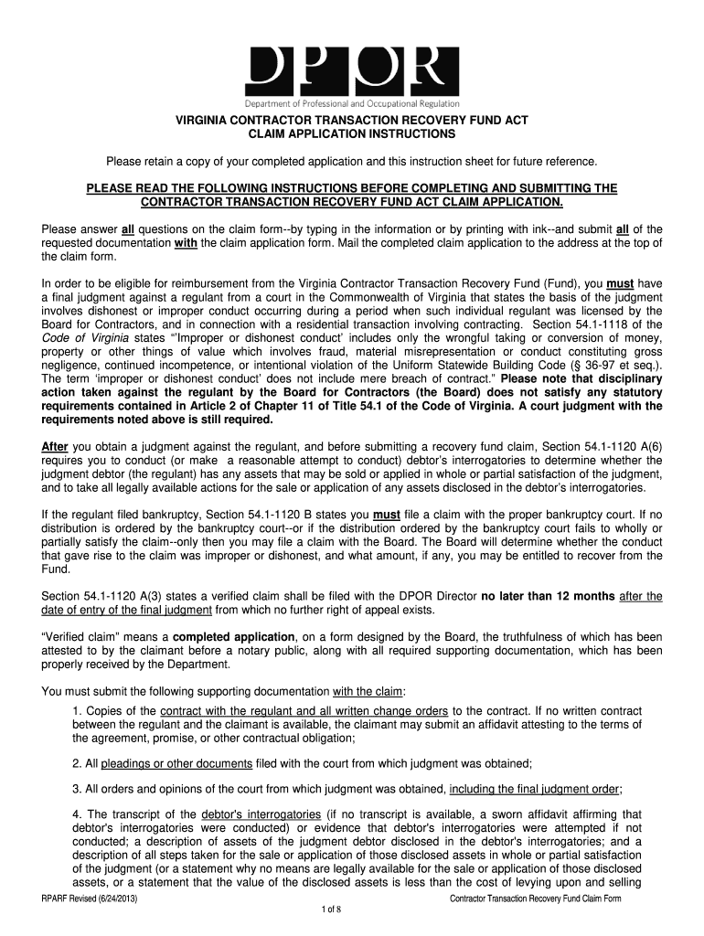 Recover fund fill form: Fill out & sign online | DocHub