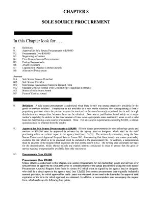 Fillable Online eva virginia Chapter 8 sole source procurement - eVA - Commonwealth of Virginia ...