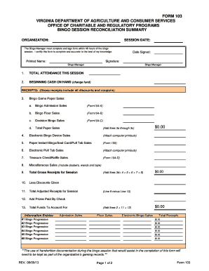 Form 103 - Fill Online, Printable, Fillable, Blank | pdfFiller