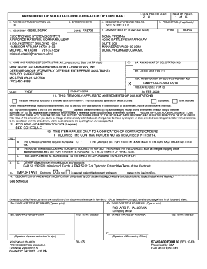 Fillable Online foia af Amendment of solicitation/modification of ...