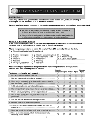 Fillable Online ahrq Hospital Survey Form - ahrq Fax Email Print ...