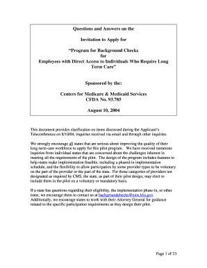 Fillable Online cms Program for Background Checks Fax Email Print ...