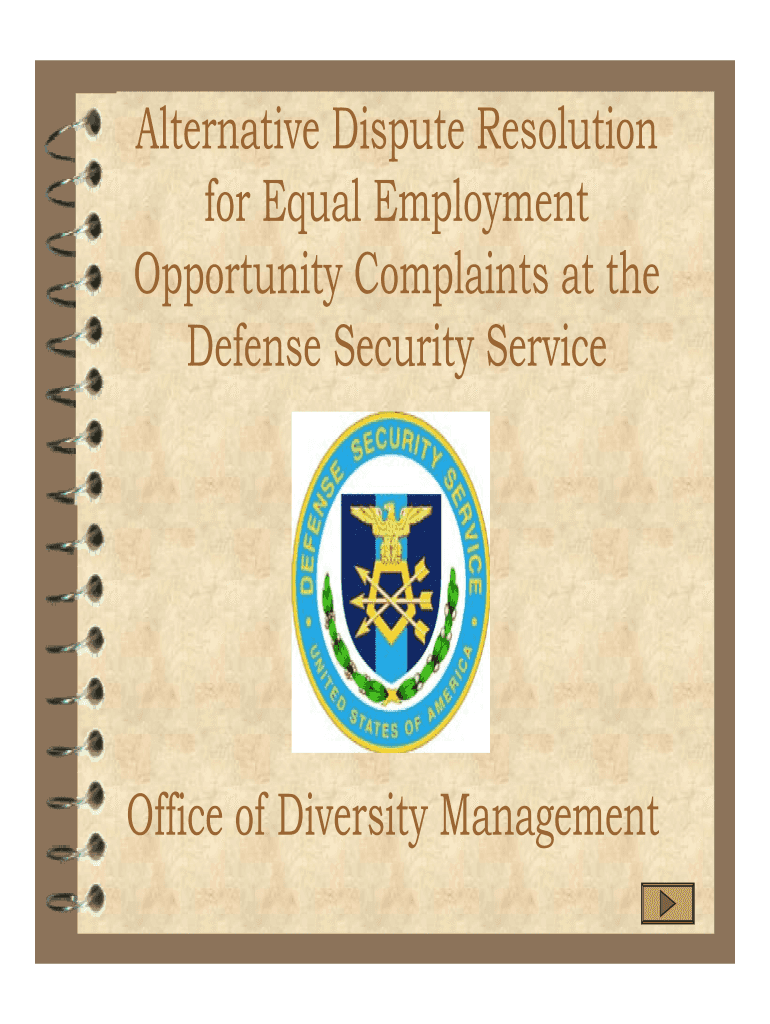 Fillable Online Training on ADR Process for EEO Complaints Fax Email ...