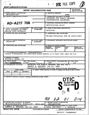 Fillable Online dtic Coastal Frontogenesis and Associated Severe ...