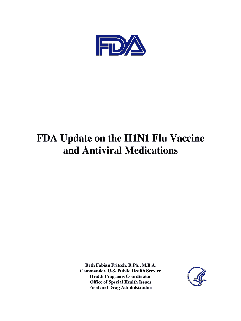 FDA Update on the H1N1 Flu Vaccine: Fill out & sign online | DocHub