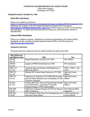Fillable Online Handbooks are available on the FSA Intranet Handbook ...